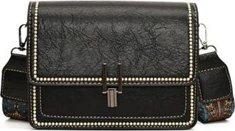 Generic Sac &agrave; bandouli&egrave;re l&eacute;ger en polyur&eacute;thane de style r&eacute;tro - Multi-transport d&eacute;contract&eacute; tendance pour les trajets au shopping, les rendez-vous galants