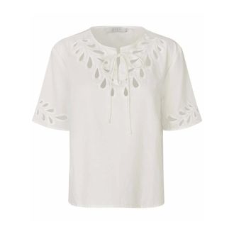 Masai Femme, Blouses et Chemises, Blanc, Taille: 42 FR Blouse &agrave; Manches Courtes