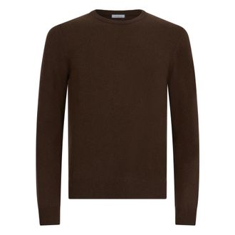 Malo Homme, Pulls, Brun, Taille: M Cashmere Crew-Neck Sweater