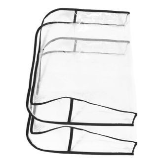 Pretyzoom ZUNOXAZ 2 St&uuml;ck Transparente Stuhlschoner aus PVC mit Schwarzer Kantenverst&auml;rkung Wiederverwendbare Sitz und R&uuml;ckenlehnenbez&uuml;ge f&uuml;r Friseurst&uuml;hle Wass