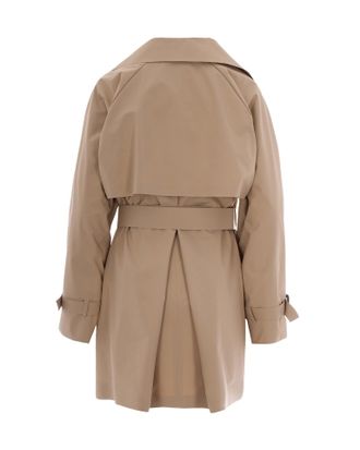 Max Mara Womens Short Trench Coat Beige Outer: Polyester & Raincoats