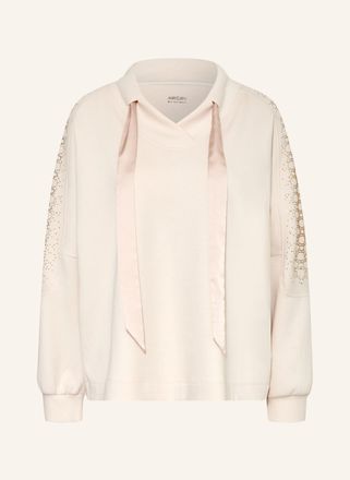Marc Cain Sweatshirt Mit Schmucksteinen beige