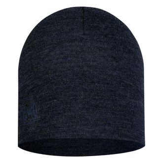Buff Unisex Herren Damen M&uuml;tze Merino Midweight Beanie, Farbe:Dunkelblau, Artikel:-779 Melange Night Blue