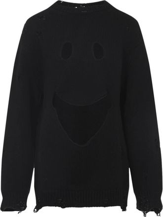 Moschino Smile Cropped Pullover - - Knitwear - Damen - Schwarzk - S