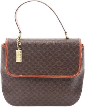Celine Sac &agrave; main Pre-owned en toile enduite Macadam - Femme - Pre-owned - Brun - Taille: ONE Size