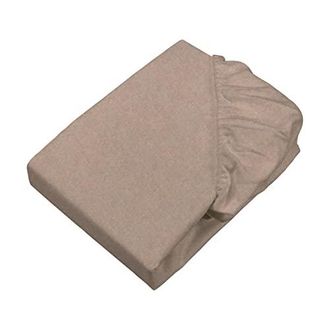 Setex Drap-Housse en Flanelle m&eacute;lang&eacute;e, 140 x 200 cm, env. 90% Coton/env. 10% Polyester, Beige