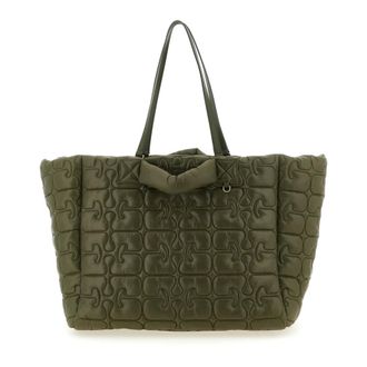 Ganni Femme, Sacs, Vert, Taille: ONE Size Quilted Re-Tech XXL Tote