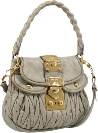 Miu Miu Sac &agrave; main Pre-owned - Femme - Pre-owned - Gris - Taille: ONE Size