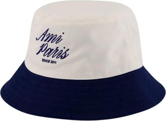 Ami Homme, Accessoires, Blanc, Taille: 58 CM Chapeau seau bicolore