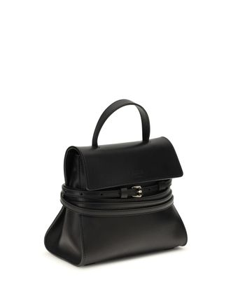 Moschino Womens Tie Me Handbag Nero Calf Leather Bos Taurus Handbags Hand Bags