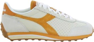 Diadora Femme, Chaussures, Beige, Taille: 38 1/2 EU Rally Punched Baskets