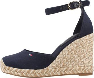 Tommy Hilfiger Femme, Chaussures, Bleu, Taille: 39 EU Flag High Wedge Espad Closed Toe