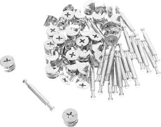 DOITOOL 20 Sätze Teiliges Möbelverbinder Doppelstangen schrankverbinder mit Exzentrischem Cam beschlag Stabile Schraubverbindung für Kleiderschränke Langlebig