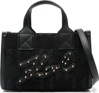 Karl Lagerfeld Shopper mit Monogramm - Schwarz