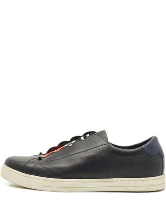 Fendi baskets en cuir - Noir