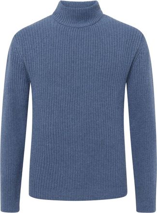 Daniele Fiesoli Softer Merino-Pullover in Rippstrick mit Turtleneck in