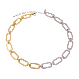 Dansk Copenhagen Selma Waterproof 18K Gold Plated Duo Tone Necklace - Brushed/Sanded Stainless Steel - - Accessories - Damen - Mehrfarbig - ONE SIZE