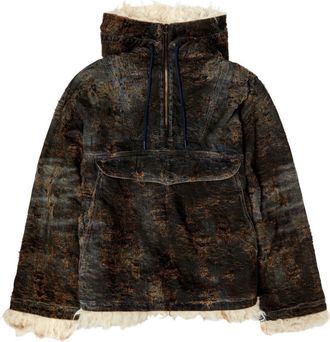 Diesel Beschichtete D-ARAK-FSF Jacquard-Jeansjacke - Schwarz