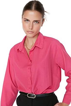 Trendyol Chemise Ample Fuchsia T-Shirt, 42 Femme