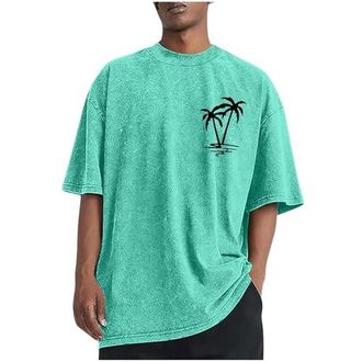 Generic T-shirt d&eacute;contract&eacute; &agrave; manches courtes et col rond pour homme - Style r&eacute;tro - Tendance - L&eacute;ger - Confortable - Respirant - Pour lext&eacute;rieur et le quotid