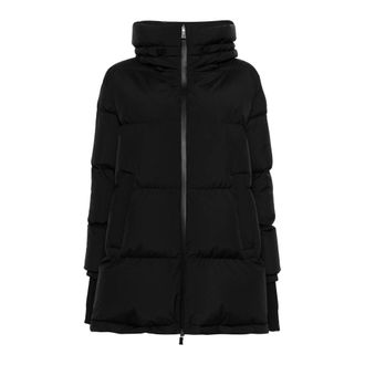 Herno Femme, Vestes, Noir, Taille: 40 FR Doudoune &agrave; Capuche et Col chemin&eacute;e Coupe-Vent