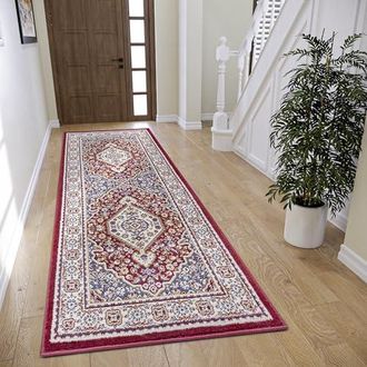 Hanse Home Mochi Orientalischer Teppich - Läufer Orientalisch klassisch dicht gewebt mit Ornamenten Vintage-Look Weicher Kurzflor für Schlafzimmer, Esszimmer, Wo