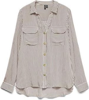 Vero Moda Vero Moda Femme Vmbumpy L/S T-Shirt New WVN Noos Blouse, Lentilles Brunes, XL EU