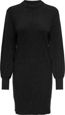 Only Damen kurzes Strickkleid ONLLabelle Life gestricktes Kleid mit Ballon&auml;rmeln 15210835 Black S