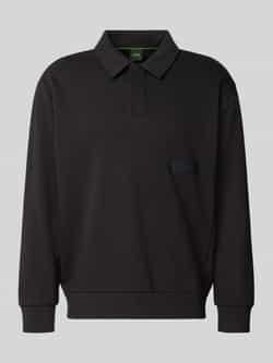 HUGO BOSS Relaxed Fit Sweatshirt aus Baumwoll-Mix Modell SW_Placket Polo