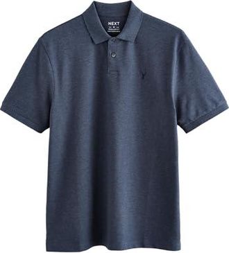 Next Homme Polo Standard en piqu&eacute; &agrave; Manches Courtes Denim Marl XL