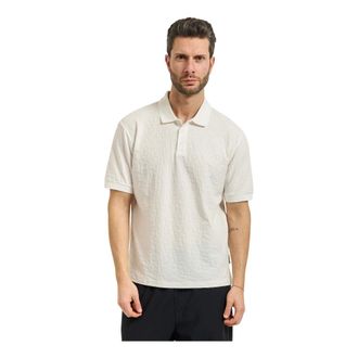 A|X Armani Exchange Homme, Tops, Blanc, Taille: XL Polo Jacquard en Coton Merceris&eacute;