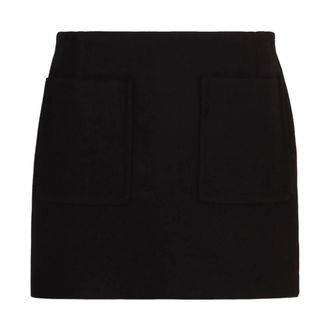 Bottega Veneta Femme, Jupes, Noir, Taille: 36 FR Double Cotton Skirt