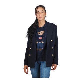 Ralph Lauren Femme, Vestes, Bleu, Taille: 44 FR Blazer Crois&eacute; Slim-Fit