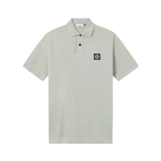 Stone Island Polo Stretch 2200008 V0055 - - Tops - Herren - Gr&uuml;n - L