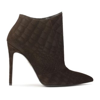 Kazar Braune gepr&auml;gte Wildlederstiefel - - Shoes - Damen - Braun - 37 EU