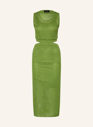 Marc Cain Strickkleid Mit Cut-Outs Und Galonstreifen gruen