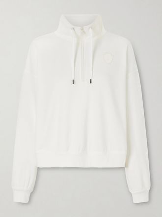 Brunello Cucinelli Sweatshirt Aus Piqu&eacute; Aus Einer Baumwollmischung Mit Applikation - Wollwei&szlig;