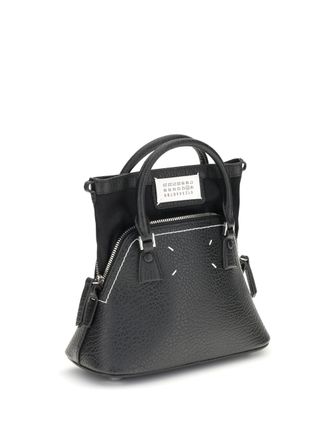 Maison Margiela Womens 5ac Handbag Black Calf Leather Bos Taurus Handbags Hand Bags