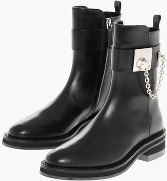 Sartore Leather PARMA Booties with Chain Detail size 38,5