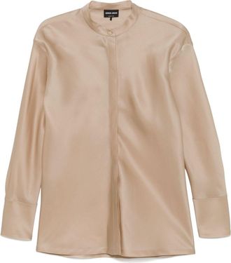 Giorgio Armani Hemd aus Seide - Nude