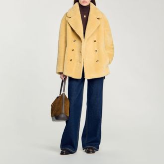 Sandro Kunstfellmantel