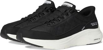 Skechers Baskets à Enfiler Contour Foam pour Homme - Coupe Confortable - Mains Libres, Noir/Blanc, 45 EU