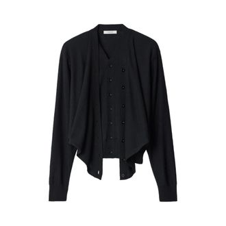 Christophe Lemaire Trompe-loeil Cardigan - - Knitwear - Damen - Schwarzk - XS