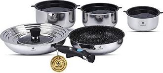 Laguiole Laguiole - 10-teiliges Set mit abnehmbaren Tipps Greblon C2+ Antihaftbeschichtung, Induktion