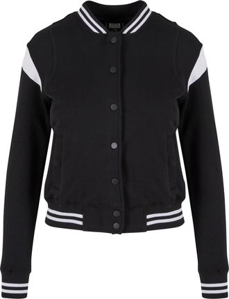 Urban Classics Damen Sweatjacke, Schwarz (Blk/Wht 00050), 3XL