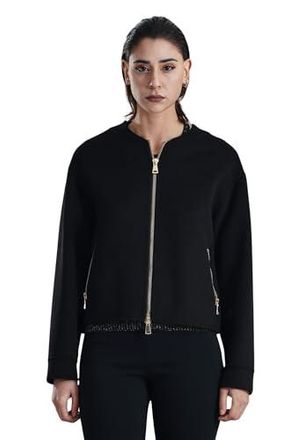 Simona Corsellini Bomber noir femme 44, Noir, 40
