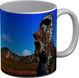 Fabulous Keramische Becher 325ml Osterinsel Chile UNESCO Weltkulturerbe Statue