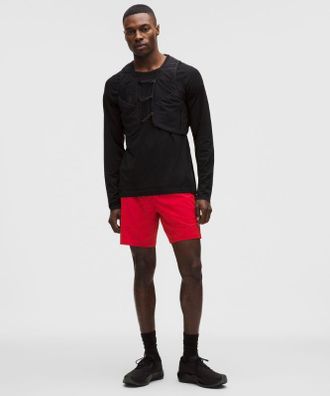 lululemon Pace Breaker Shorts ohne Liner f&uuml;r M&auml;nner - 18 cm - Neon - Gr&ouml;&szlig;e XL