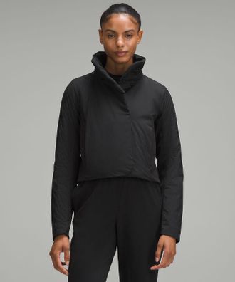 lululemon Sleek City Jacke f&uuml;r Frauen - Gr&ouml;&szlig;e 10 in Black