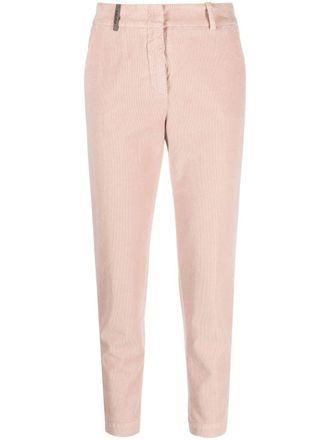 PESERICO Gek&uuml;rzte Tapered-Hose - Rosa